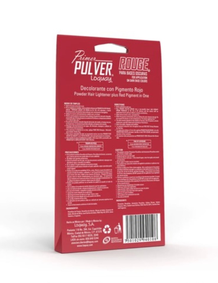 Loquay Primer Pulver Rouge Para Bases Oscuras Rojo Inteso 1.75 Oz | eBay