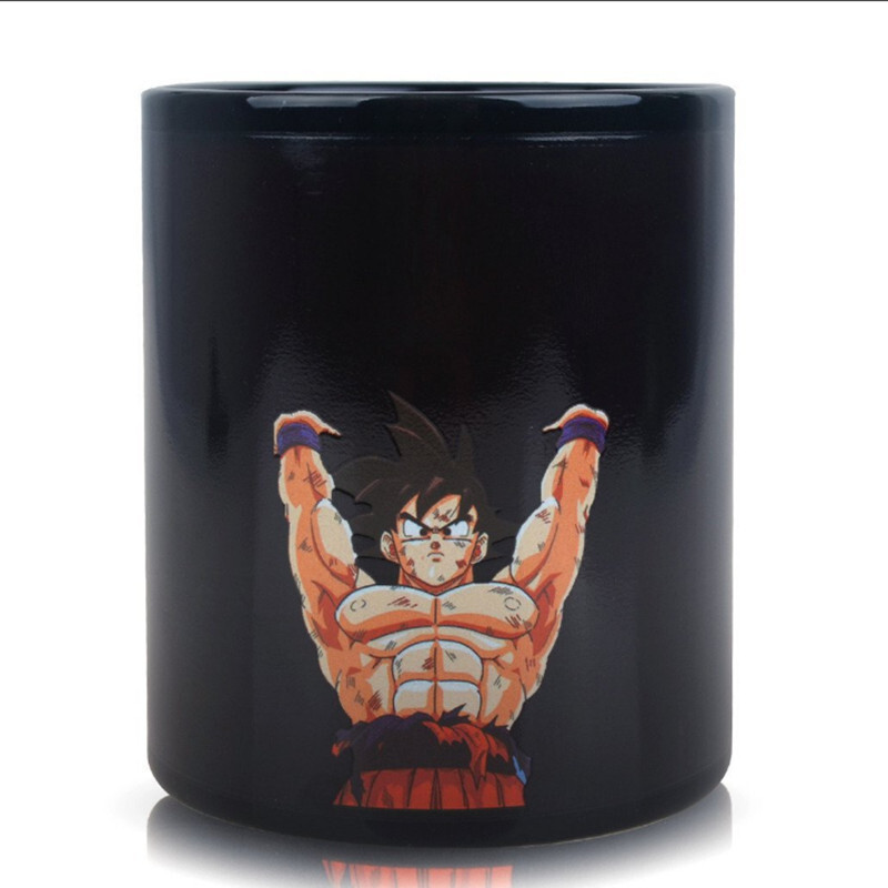Dragonball-Z wukong Super Saiyan Power Up Heat Changing Coffee Mug Goku ...