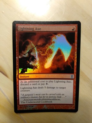 Magic MTG 1x Foil Lightning Axe NM, English Time Spiral | eBay