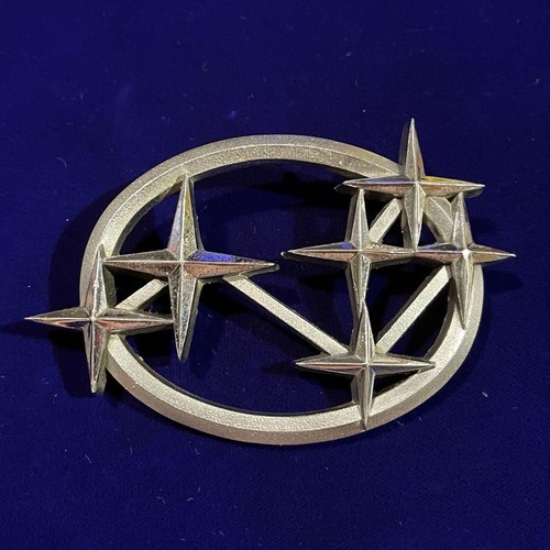 Subaru 6-Star Metal Emblem Genuine Brass Collectible Used | eBay