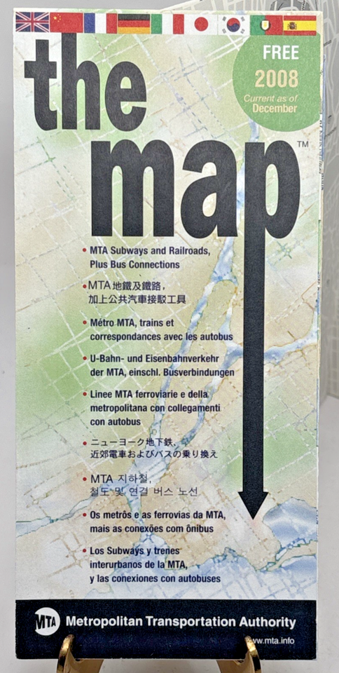 1990 & 2008 New York City Street & Subway Bus Wallet Map Lot of 4 MTA ...