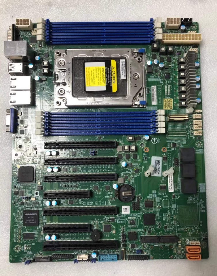 AMD EPYC 7702P 64C 128T CPU + Supermicro H12SSL-i SP3 DDR4 Server Board ...