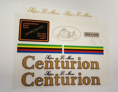 Sticker Decal Set fits Vintage Centurion Super Le Mans Bicycle 9 piece ...