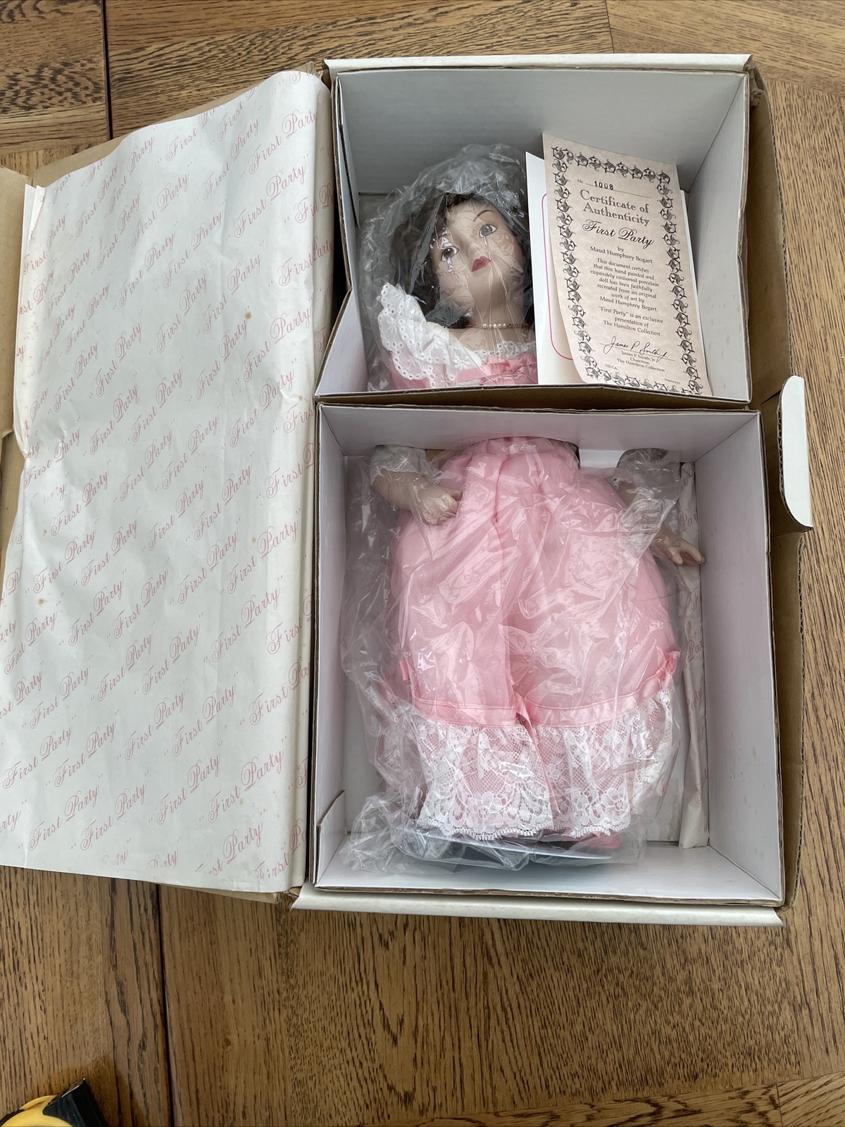 1988,The Hamilton Collection Porcelain Doll,First Party By Maud ...