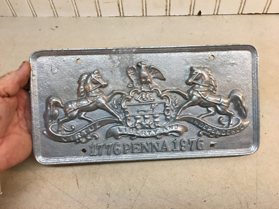 Vintage Aluminum Pennsylvania State Seal License plate Bicentennial | eBay