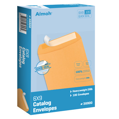 6x9 Brown Kraft Catalog Envelopes - Ultra Strong Quick-Seal - 28lb ...