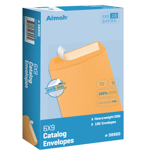 6x9 Brown Kraft Catalog Envelopes - Ultra Strong Quick-Seal - 28lb ...