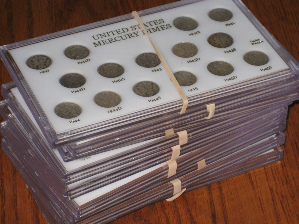 1941-1945 Mercury Coin Set in a Display Case with 15 Coins | eBay