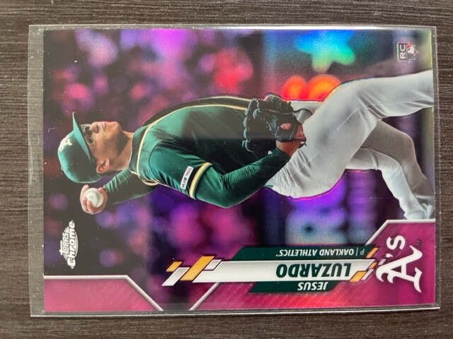 2020 Topps Chrome Jesus Luzardo PINK Refractor rookie card RC #5 ...