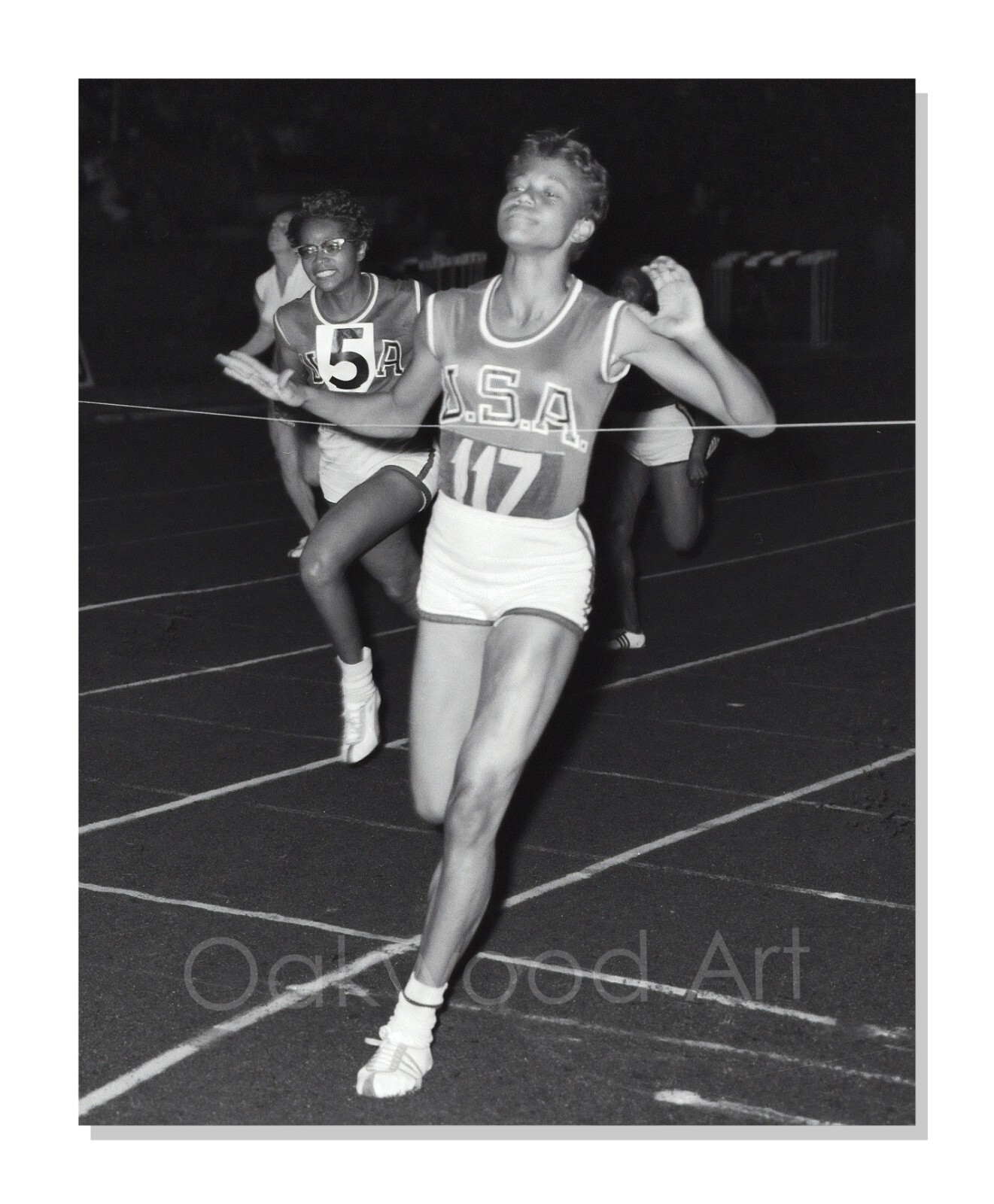 Wilma Rudolph Winning a Race at the 1960 Olympics - Vintage Photo Print ...