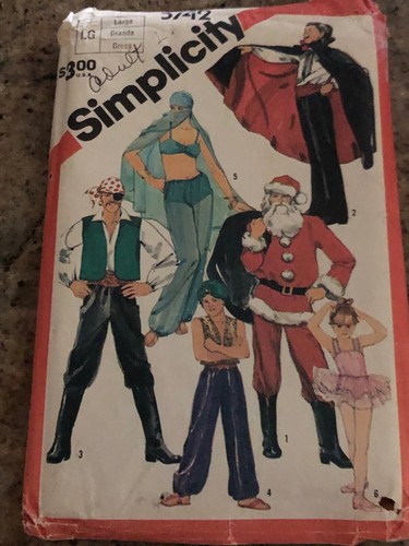 🌸 SIMPLICITY #5742-ADULT SULTAN - BELLY DANCER - DRACULA COSTUME ...