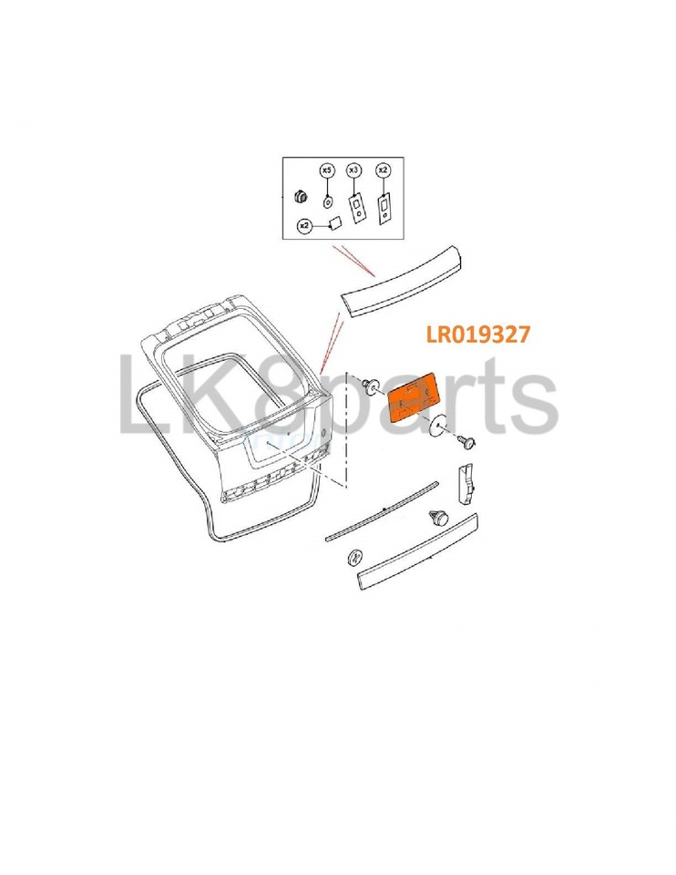 Range Rover Sport LR2 LR3 LR4 Rear License Plate Holder Bracket ...