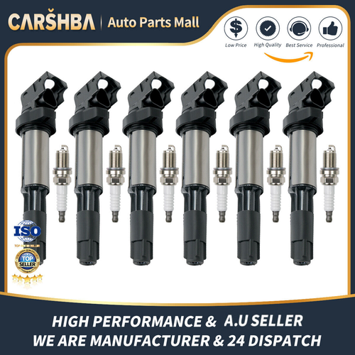 Ignition Coil+plugsfor BMW E46 320i 325i 330i M3 E39 525i 530i E60 E83 ...
