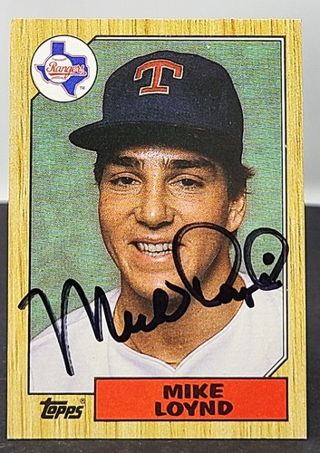 MIKE LOYND Signed Autographed 1987 Topps Baseball Card #126 Texas ...