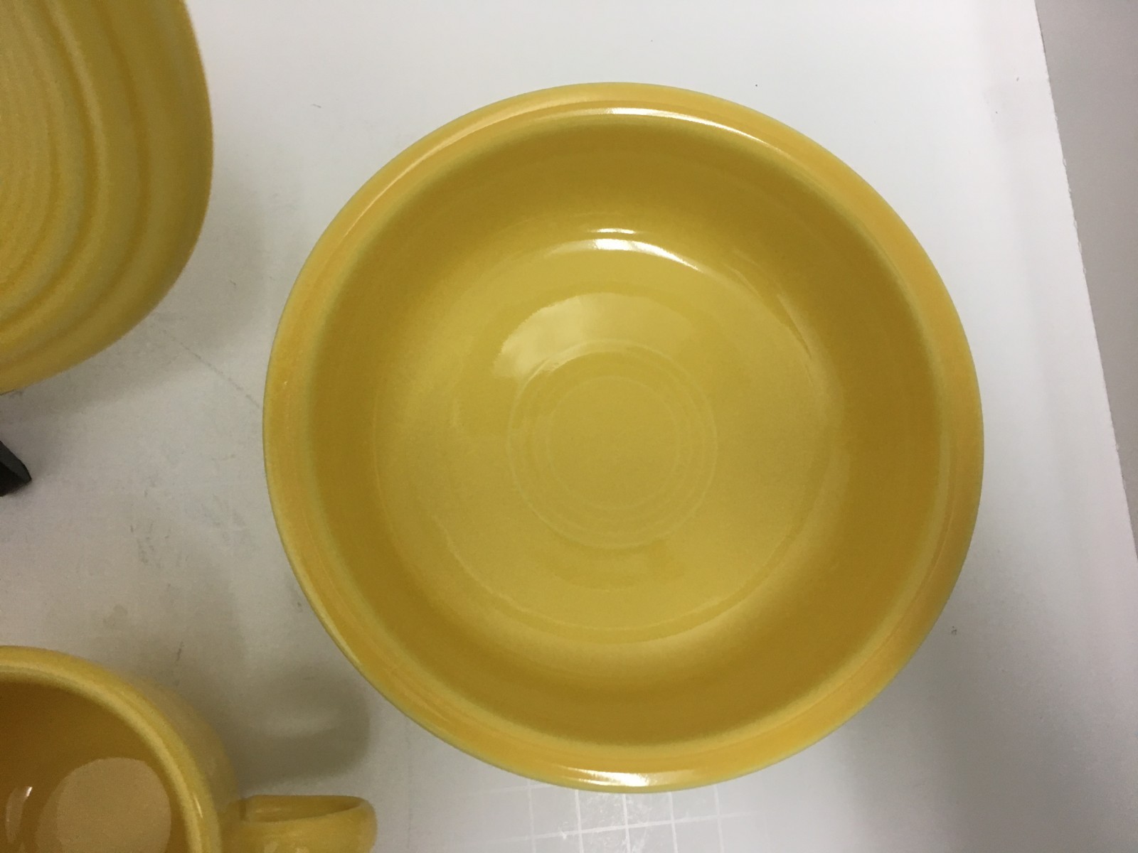 Fiesta Ware 4 Piece Set Yellow Sunflower Made in USA Fiestaware W/BOX ...