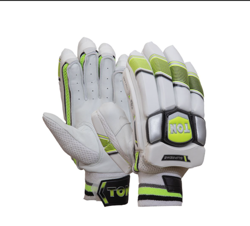 SS TON POWER PLUS CRICKET BATTING GLOVE SIZE JR LEATHER PALM PROTECTION ...