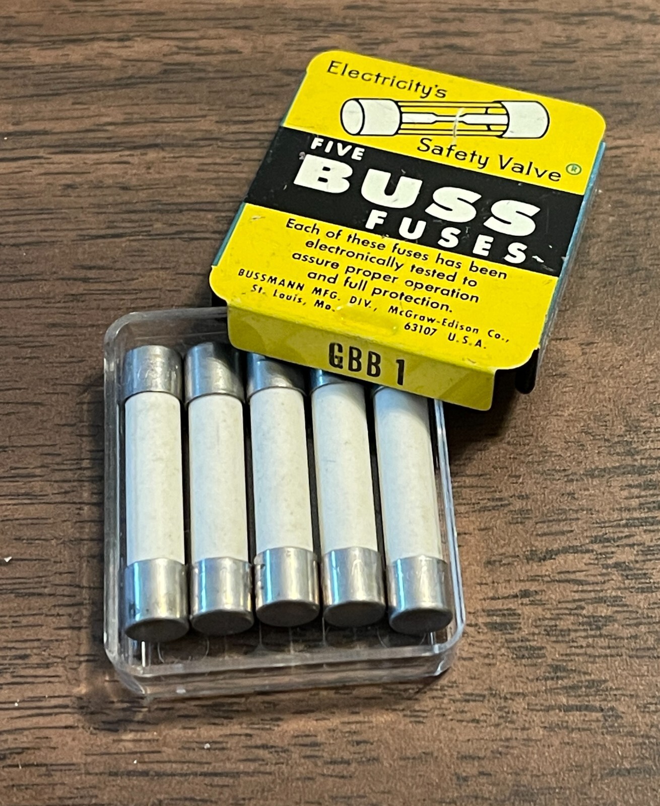 Bussmann Buss Fuses GBB 1 - Pack of Five Fuses NOS | eBay