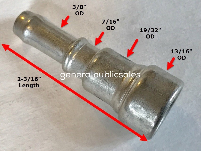 3/8" STAINLESS STEEL HEAVY DUTY PUSH LOCK FUEL LINE HOSE CONNECTOR ...