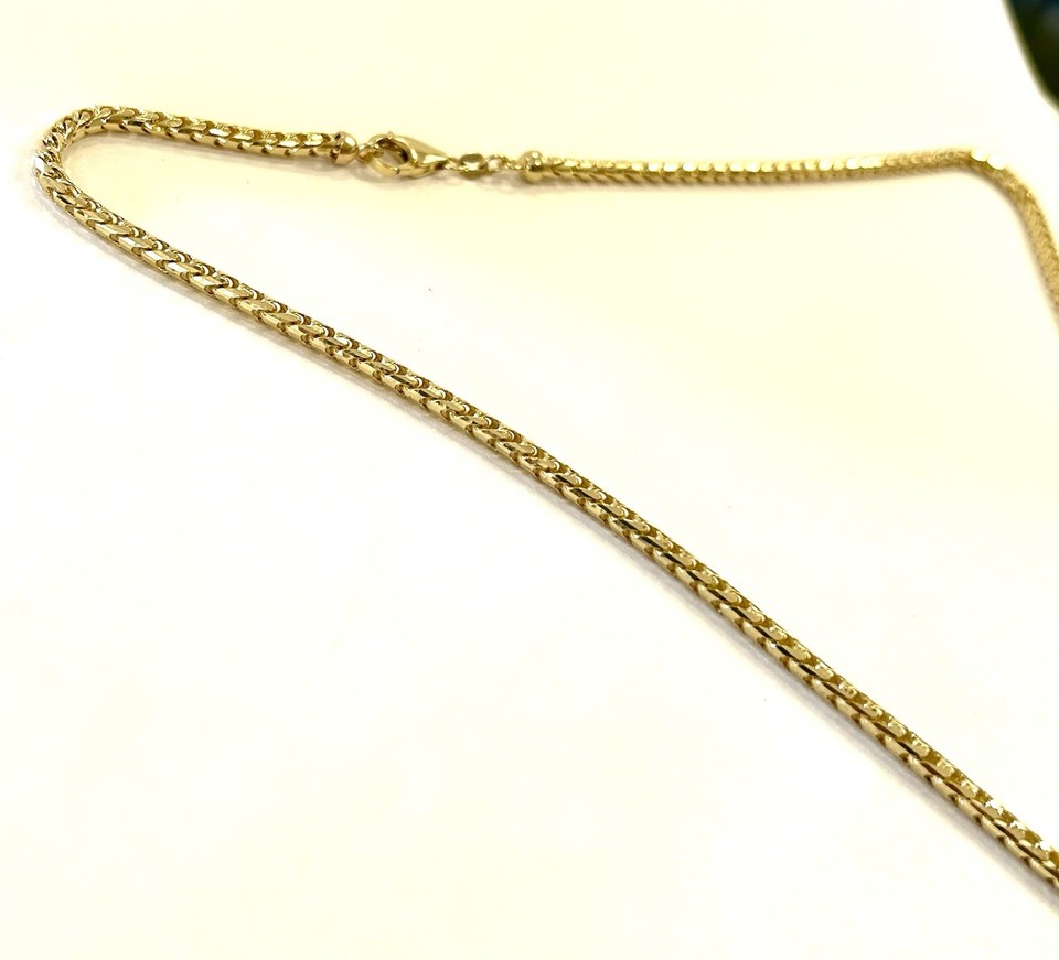 14k Gold Solid Diamond Cut Franco Chain 22" ~ 28.4 Grams ~ 3mm | eBay