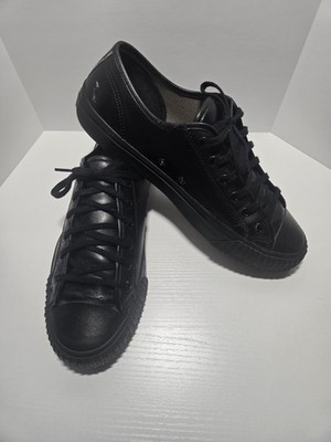 PF Flyers Triple Black Sneakers Low Top Mens 11.5 Women’s 13 Canvas ...