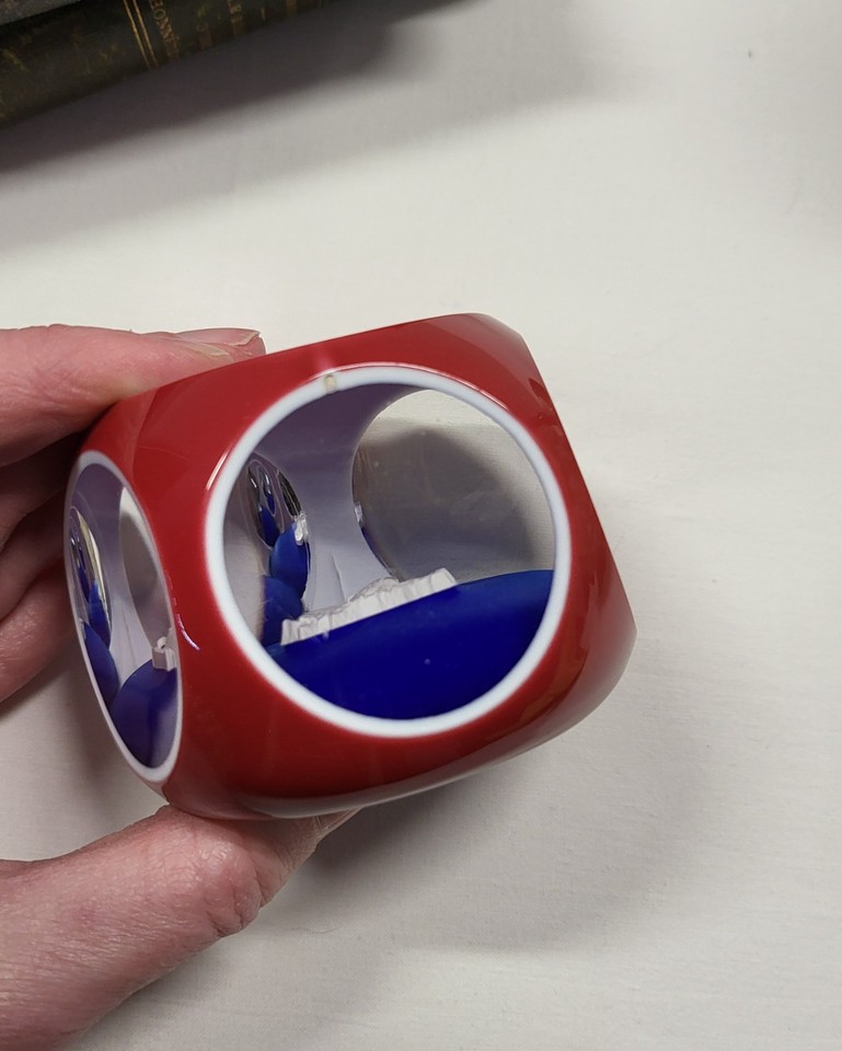 Cristal SAINT LOUIS Cristallo-cérame Presse papier Overlay Triplé ...