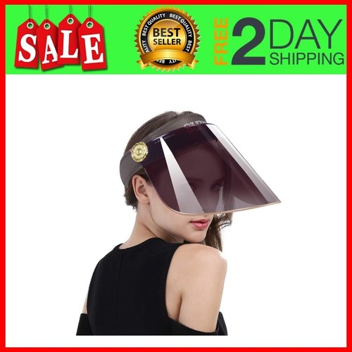 Anti-UV Visor Hat Solar Full Face Plastic Shield Headband Sun ...