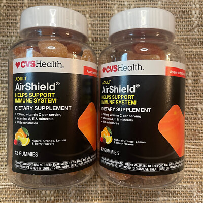 CVS Health Twin Pack Air Shield Support Immune System 42 Gummies Each ...