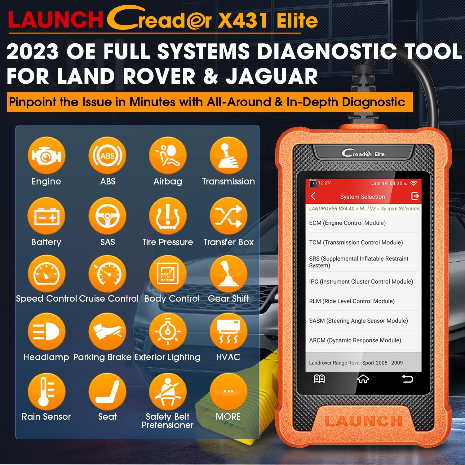 LAUNCH X431 Creader Elite OBD2 Diagnosegerät Profi Kfz-Diagnose Für ...