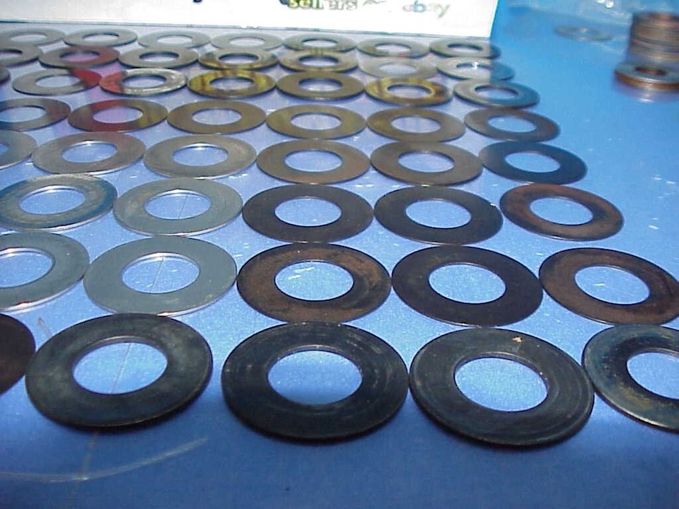 64 Valve Spring Shims 1.500" O.D., .750" I.D. & Various Thicknesses ...