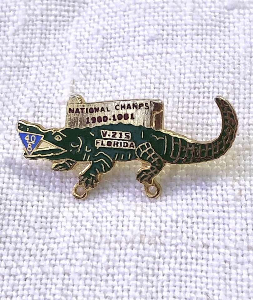 FL Gator Backpack Trading Tie Pin National Champs 1980-1981 Veteran 40 ...