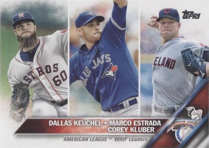 2016 Topps - League Leaders Corey Kluber, Dallas Keuchel, Marco Estrada ...