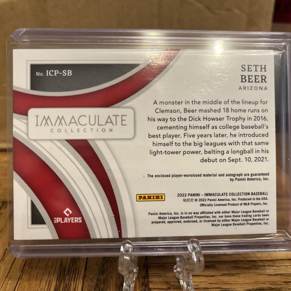 2022 Immaculate Seth Beer Button patch 3/10. | eBay