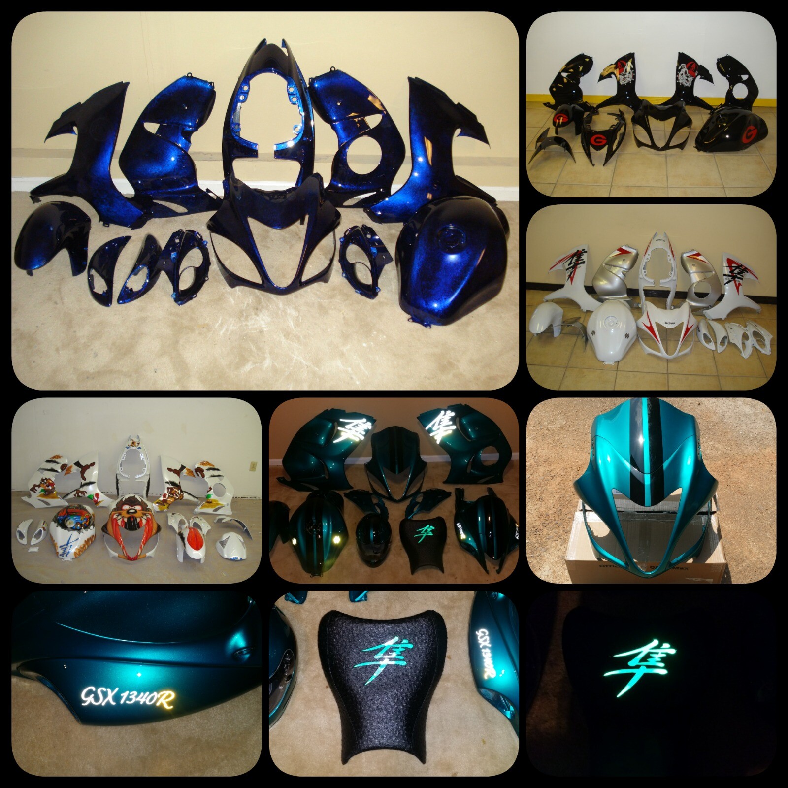 Suzuki hayabusa busa gsxr 1300 fairing fairings cowl body kit set OEM ...