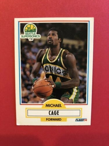 FLEER 1990 BASKETBALL SEATTLE SUPERSONICS MICHAEL CAGE #176 | eBay