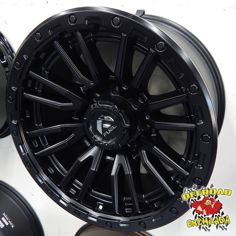 4/ 20x10" 8x180 Black Fuel Rebel Wheels Rims 2011-Up Chevy GMC Sierra ...