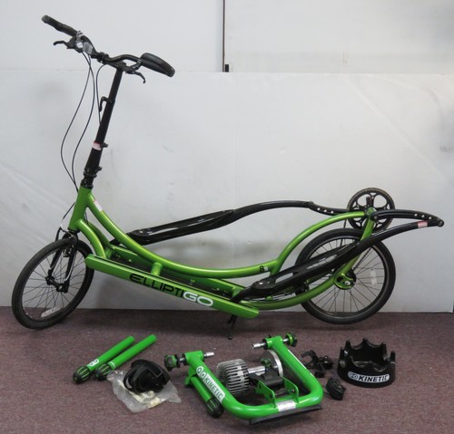 ElliptiGO 8S Elliptical Bike Long-Stride w/Stationary Stand Green LOCAL ...
