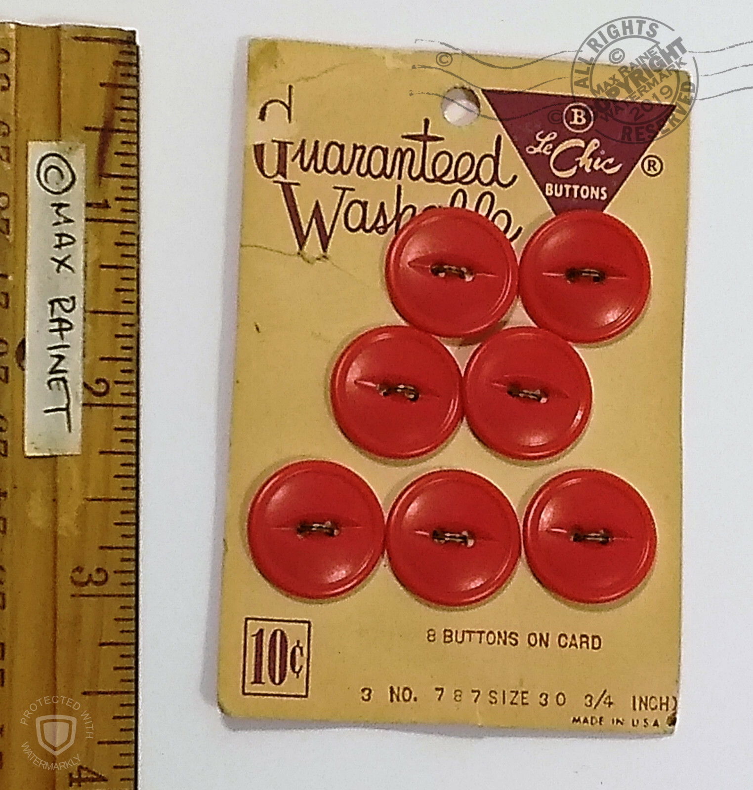 7 RED Plastic Resin Celluloid? Buttons Mix 3/4" * VINTAGE * * * * OLD ...
