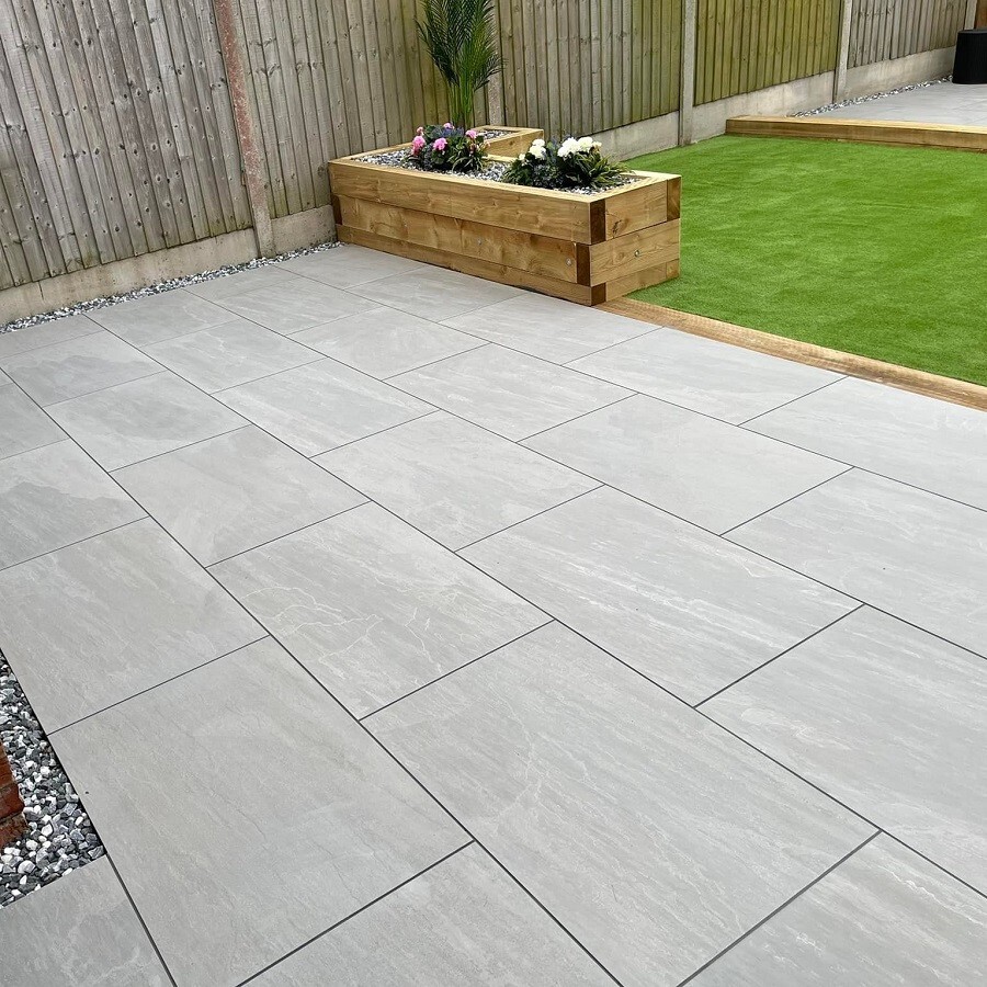Kandla Grey Porcelain Paving Tiles - 600x900 - 20mm Patio Different ...