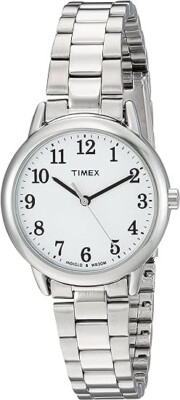 Timex Womens Easy Reader 30mm Case Indiglo Watch Stainless Steel ...