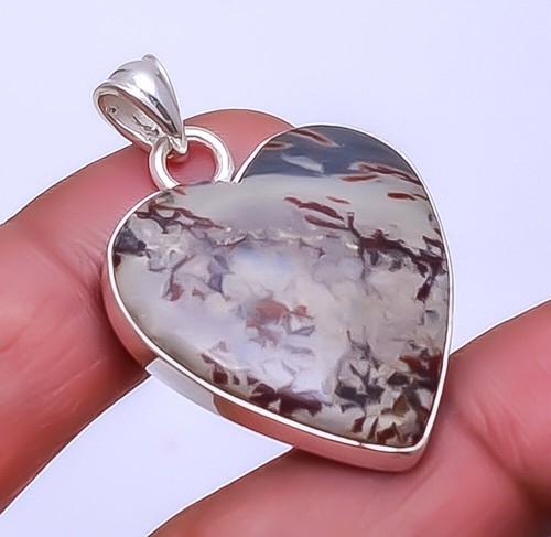 Sonoran Dendritic Jasper - Mexico Gemstone 925 Sterling Silver Pendant ...