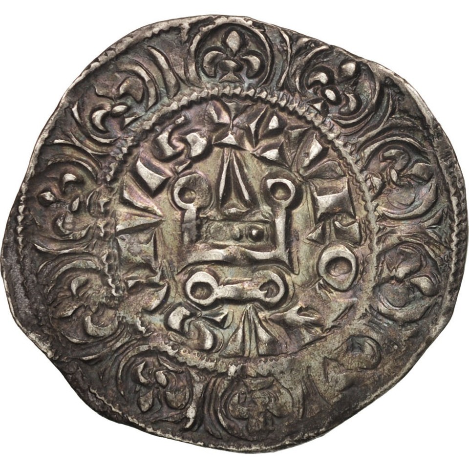 [#480078] Coin, France, Philip IV, Maille Blanche, AU(50-53), Silver ...