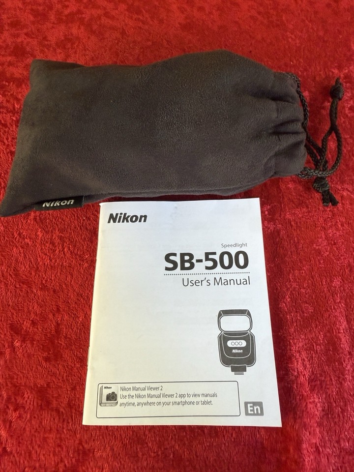 Nikon Speedlight SB-500 Shoe Mount Flash + Case + Manual EXCELLENT ...