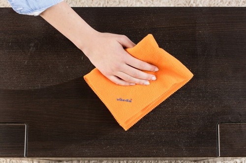 2x Vileda Dust Cloth Cloths Orange Staub Microfibre Cleaning 30x40 Cm ...