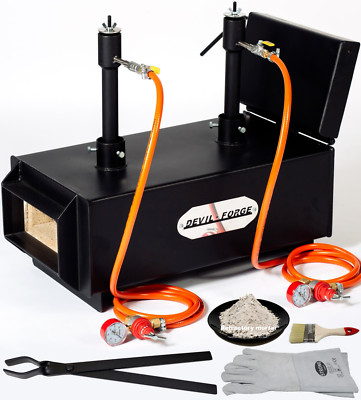 DFPROFLT GAS PROPANE FORGE Furnace Burner Knife Making Blacksmith Farrier USA | eBay