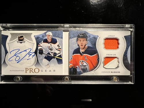2017-18 Upper Deck The Cup Pro Gear Connor McDavid Auto Booklet SSP | eBay