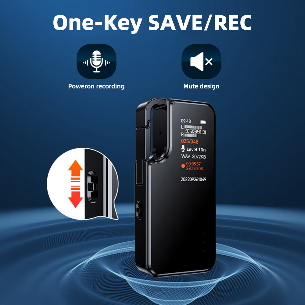 Mini Digital Voice Activated Recorder Dictaphone Audio Sound Recording ...