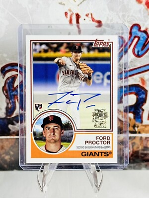 2023 Topps Archives Fan Favorites Auto Ford Proctor RC Rookie #83FF-FP ...