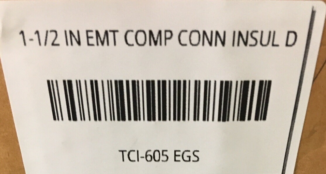 TCI-605 EGS 1-1/2 IN EMT COMP CONN INSUL D | eBay