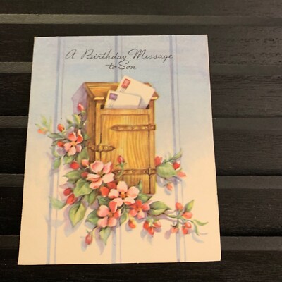 Vintage Greeting Card Birthday Mailbox Flowers | eBay