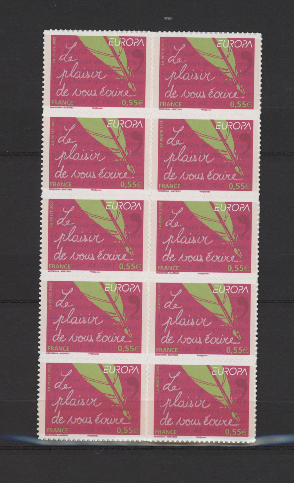 S42360 Dealer Stock France 2008 MNH Europa Cept 1v (x10 Sets) | eBay